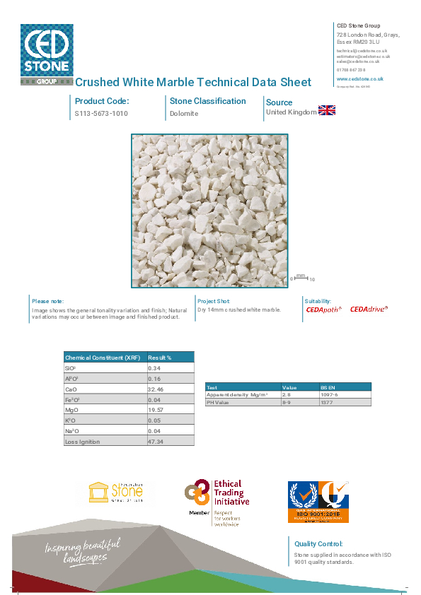 White Marble Aggregate | CED