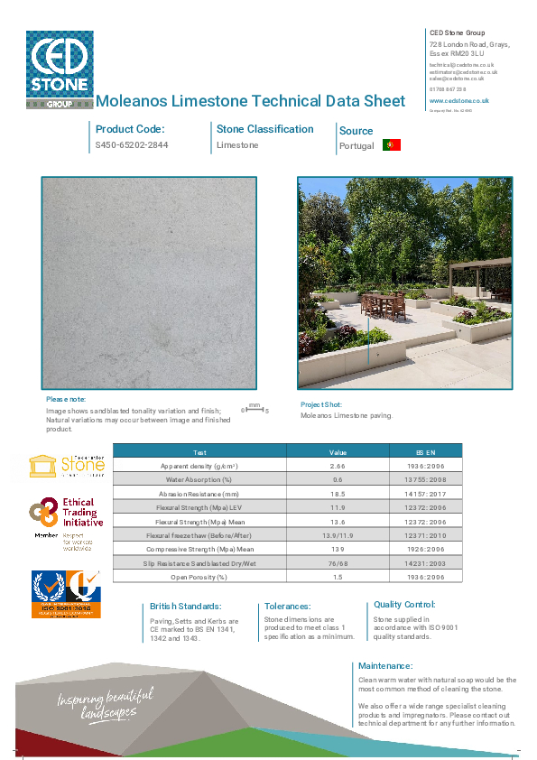 Moleanos Limestone Paving | CED