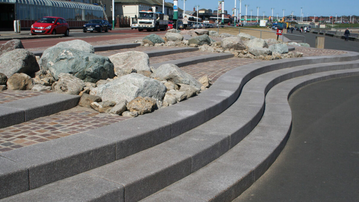 Porphyry Paving and Setts at Sunderland Seaburn Promenade | CED Stone