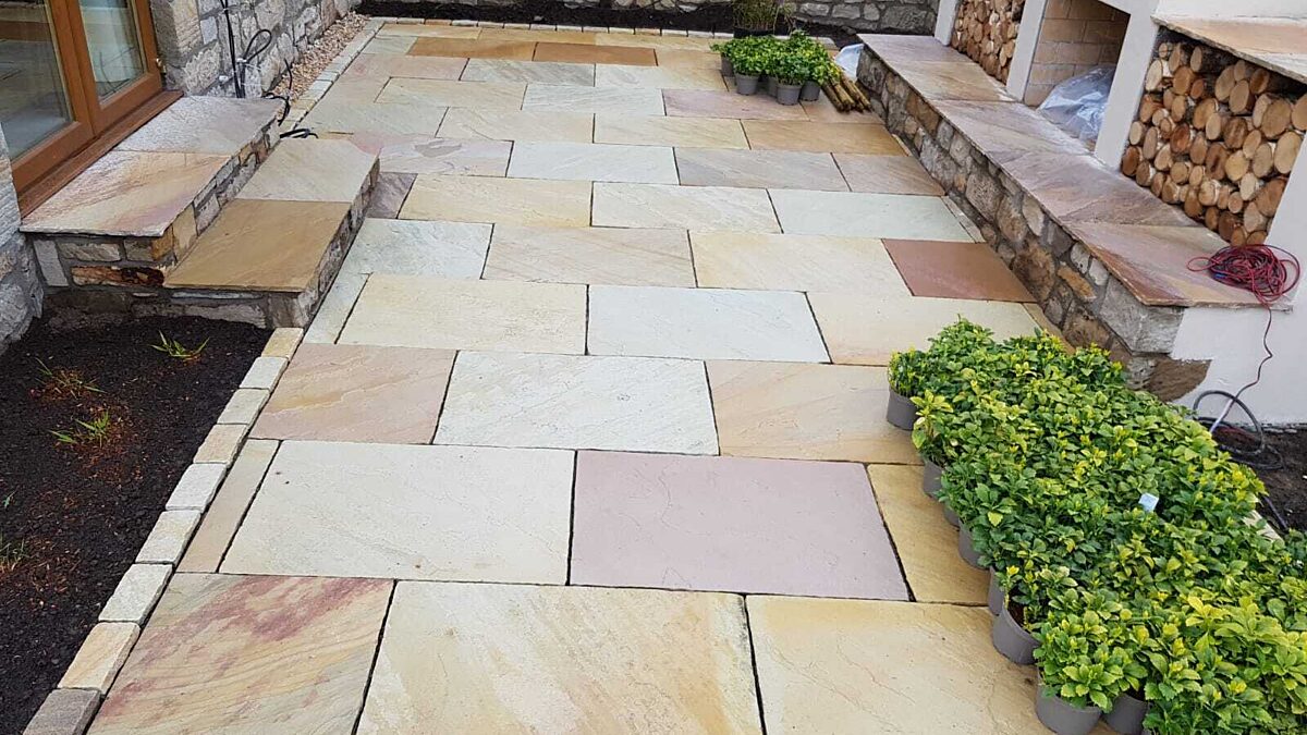 Indian Green Sandstone Paving Case Study | CED Stone